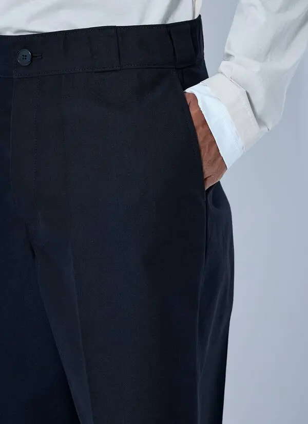 Prada Canvas Logo-plaque Trousers