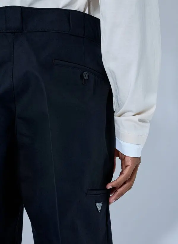 Prada Canvas Logo-plaque Trousers