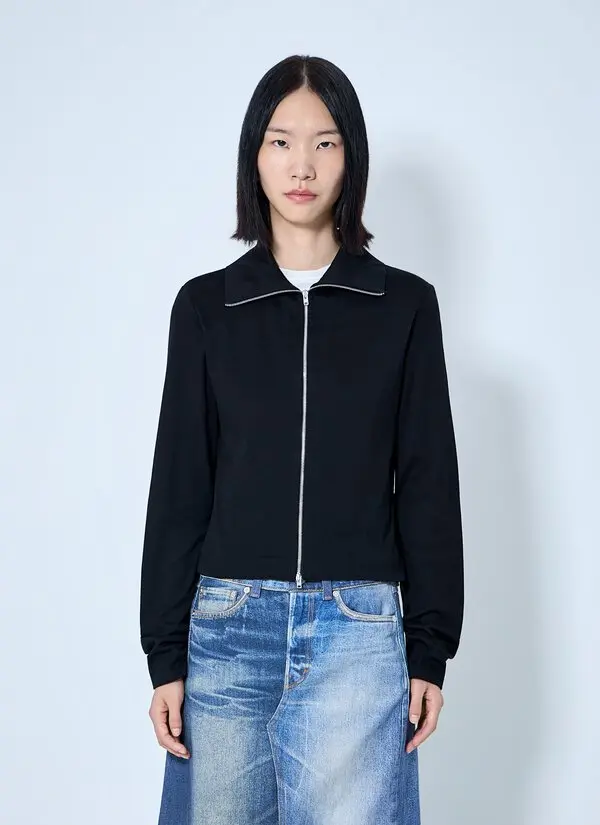 Our Legacy Slim Zip Longsleeve Top - Black