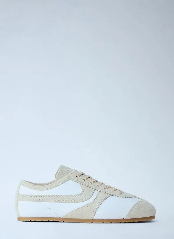 Dries Van Noten Suede Panel Trainers - White