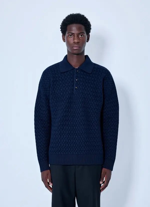 Bottega Veneta Lightweight Wool Intrecciato Sweater