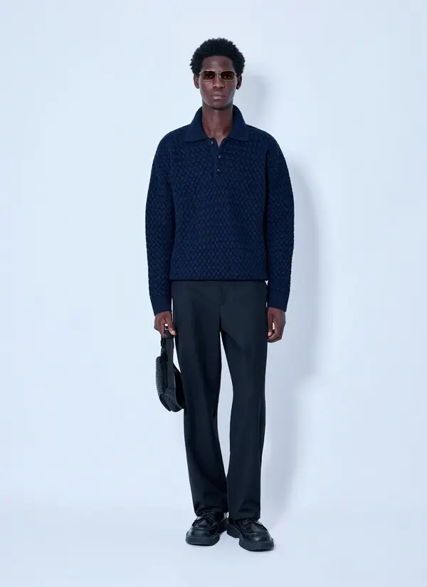 Bottega Veneta Lightweight Wool Intrecciato Sweater
