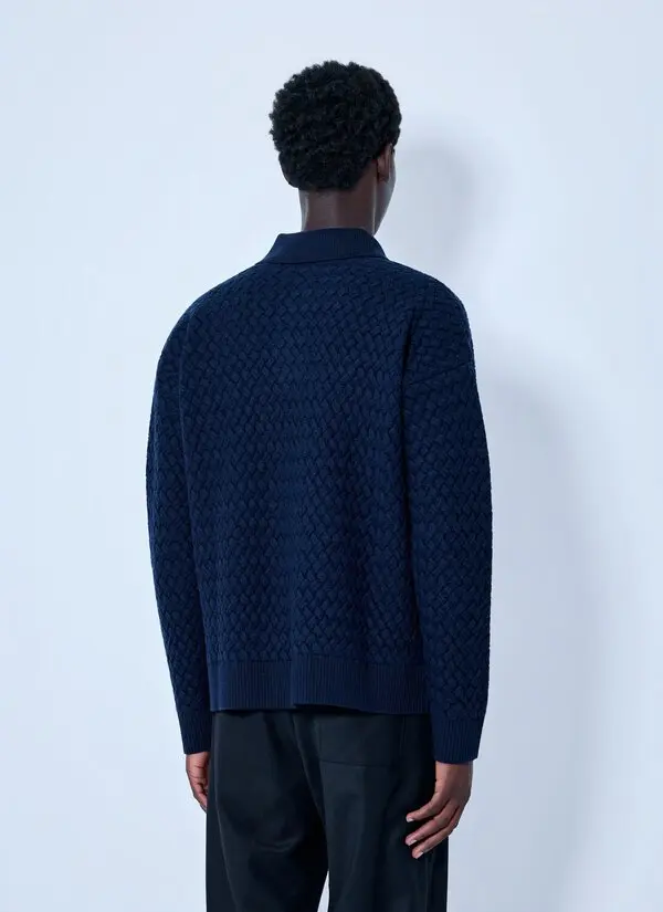 Bottega Veneta Lightweight Wool Intrecciato Sweater