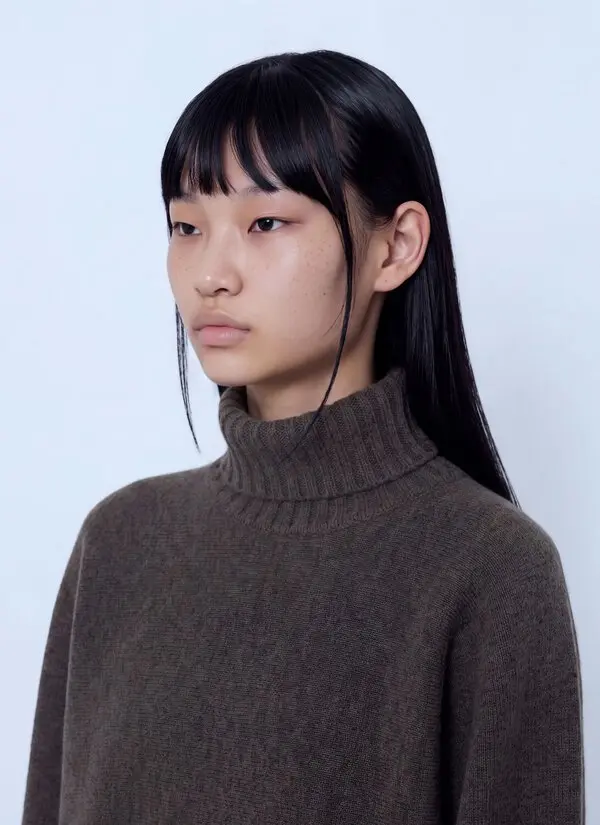 GANNI Double Knit Batwing Turtleneck