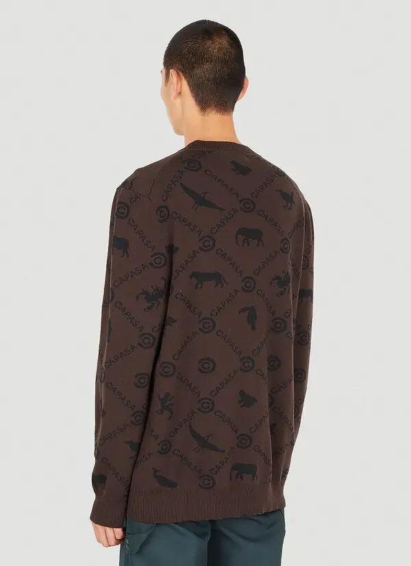 CAPASA MILANO Jacquard Logo Sweater
