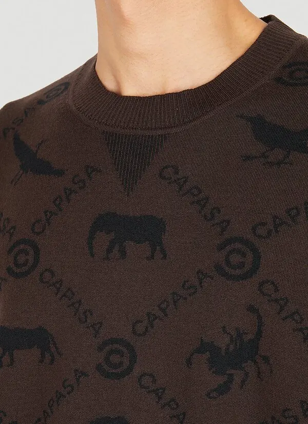 CAPASA MILANO Jacquard Logo Sweater