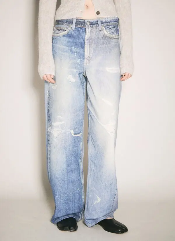 Our Legacy Full Cut Digital Print Jeans - Blue