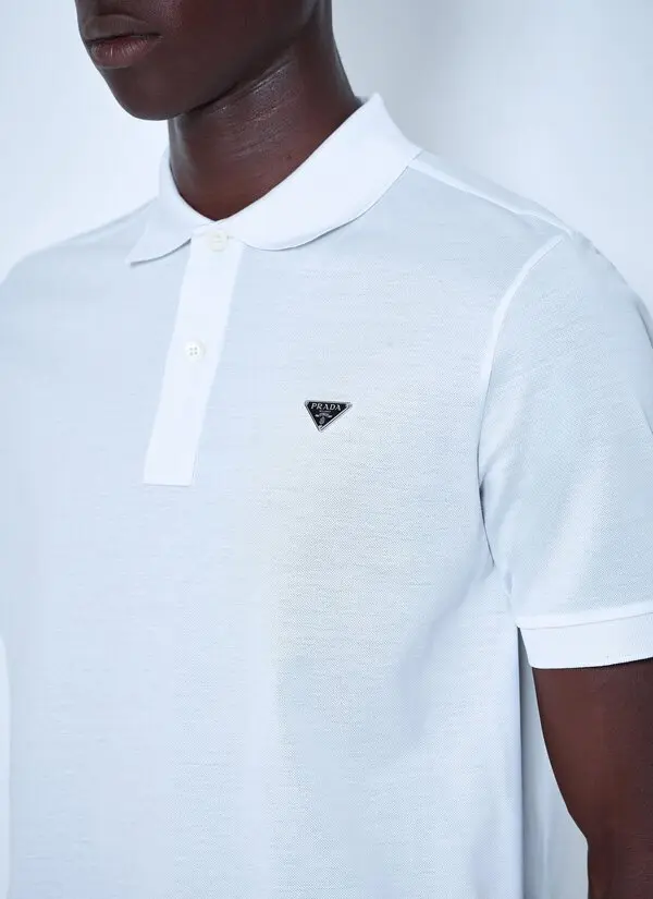 Prada Logo Polo Shirt - White