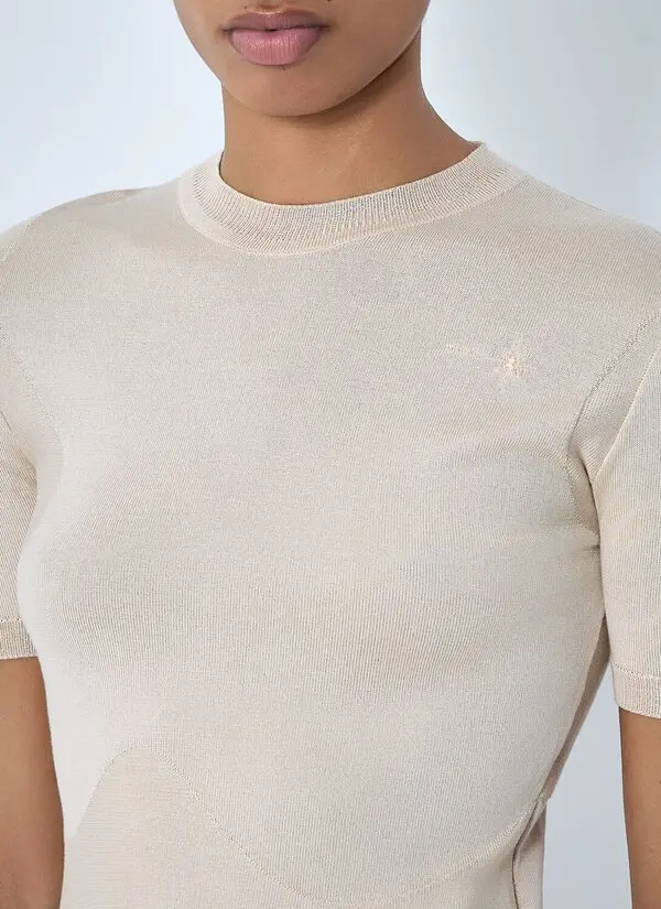 SKIN SERIES Fine Knit Short Sleeve Top