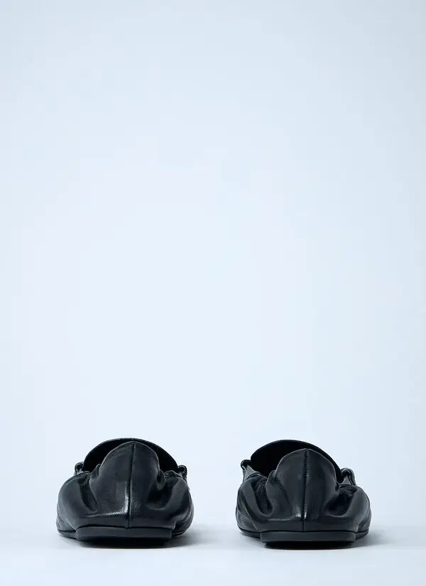 Miu Miu Logo Motif Leather Loafers