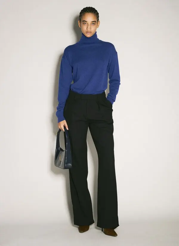 Saint Laurent Turtleneck Garter Sweater