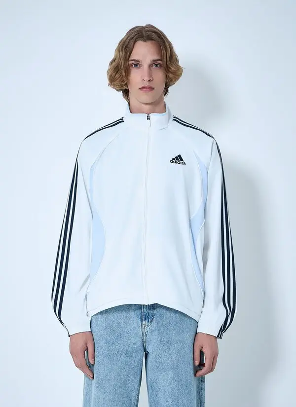 Adidas Track Jacket With Logo Detail - White