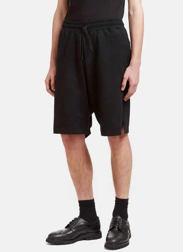 AIEZEN Wool-blend Oversized Bermuda Shorts - Black