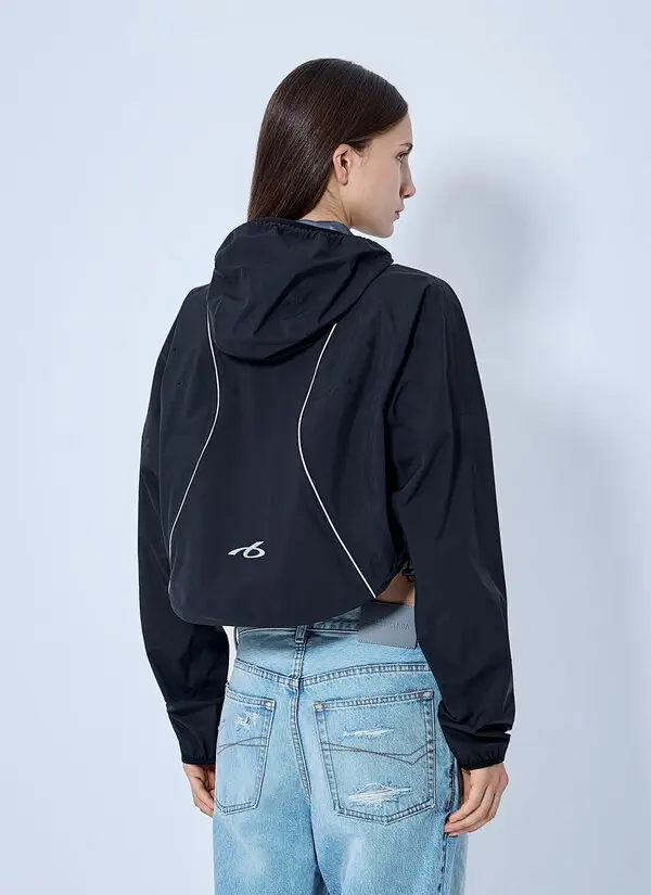 Balenciaga Cropped Hooded Jacket
