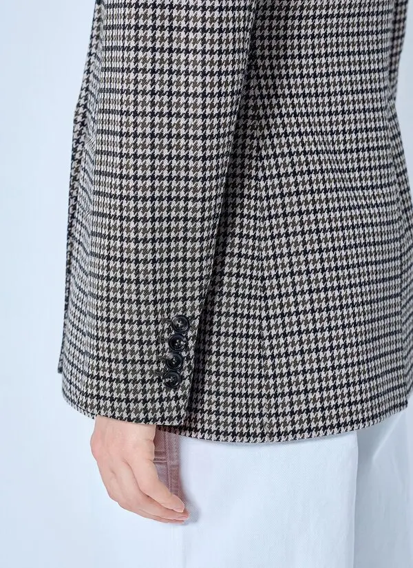 Max Mara Double-breasted Houndstooth Blazer