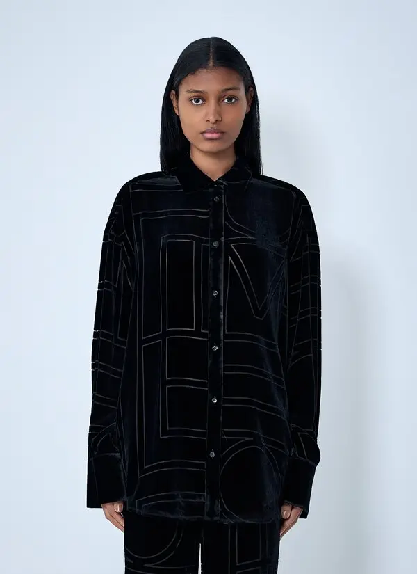 TOTEME Devoré Shirt - Black