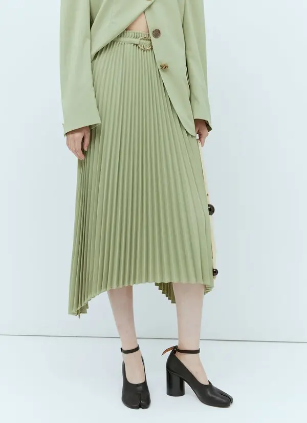 REJINA PYO Dilan Pleated Skirt - Green