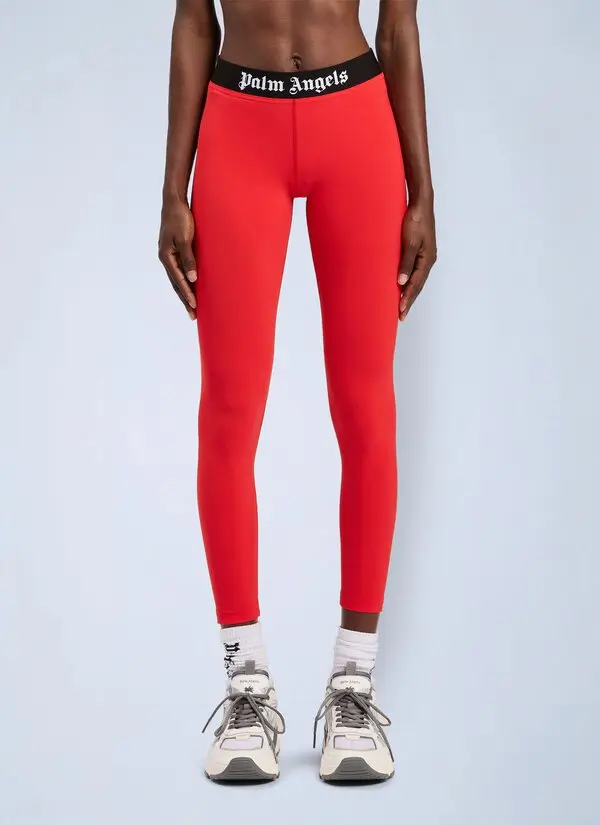 Palm Angels Classic Logo Sport Leggings - Red