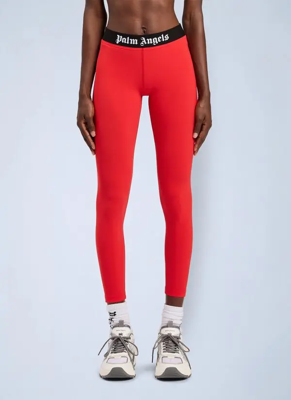 Palm Angels Classic Logo Sport Leggings - Red
