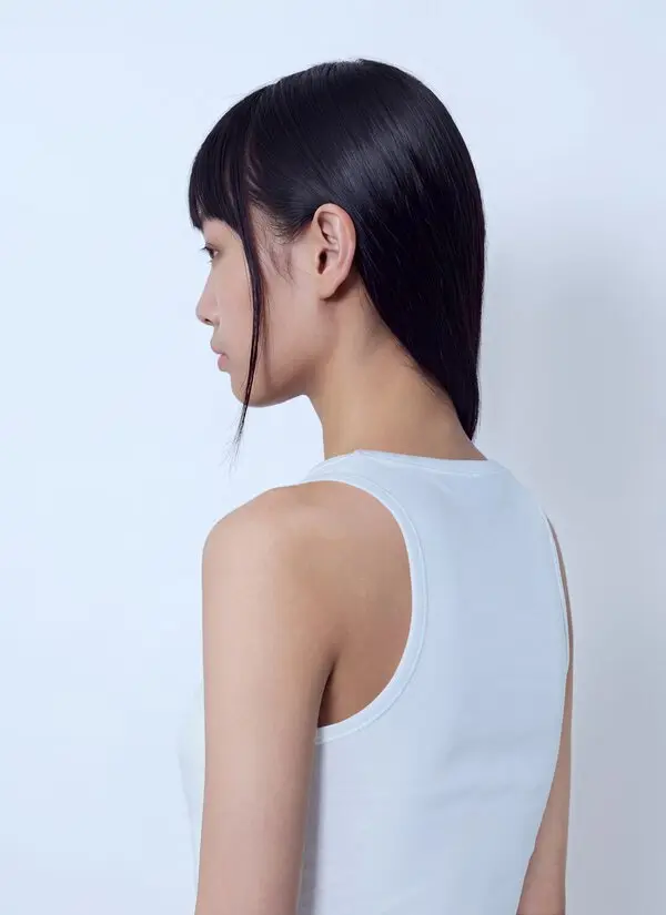 GANNI Compact Rib Jersey Tank Top