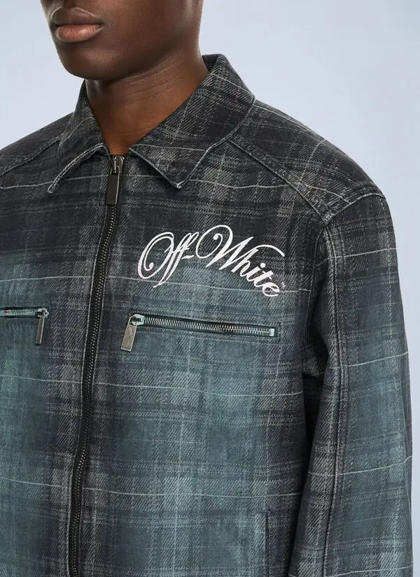 Off-White Check Jacq Den Skate Coach Jkt