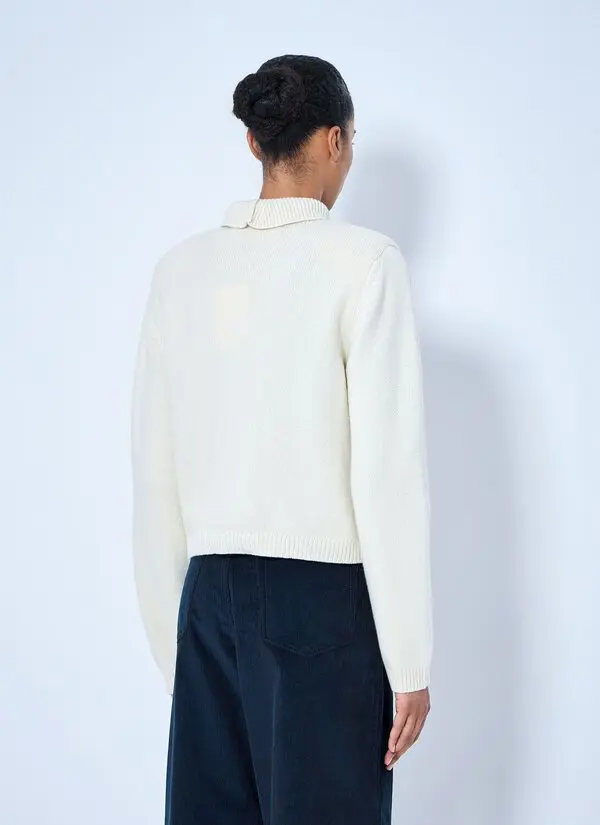 RÓHE Statement Shoulder Cropped Turtleneck