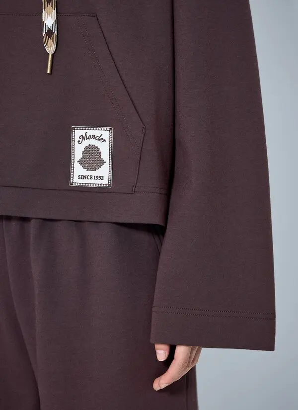 Moncler Hooded Sweatshirt With Contrast Drawstrings