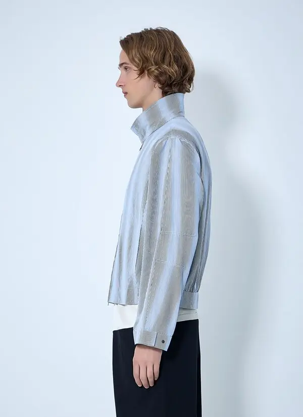 Dries Van Noten Striped Zip-up Jacket