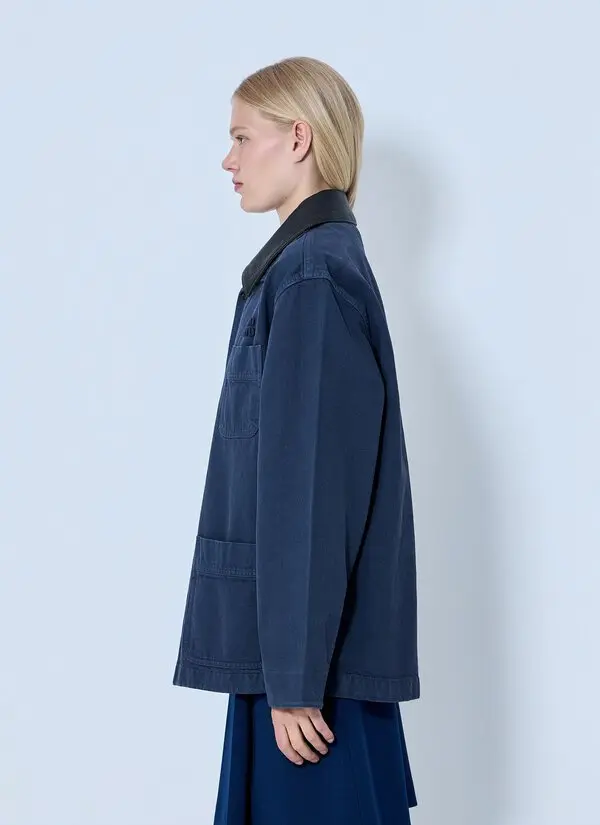Miu Miu Single-breasted Garment-dyed Gabardine Jacket