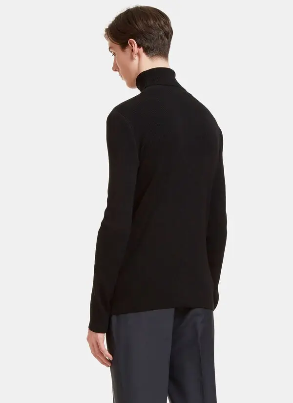 AIEZEN Wool-blend Fine-knit Turtleneck Sweater