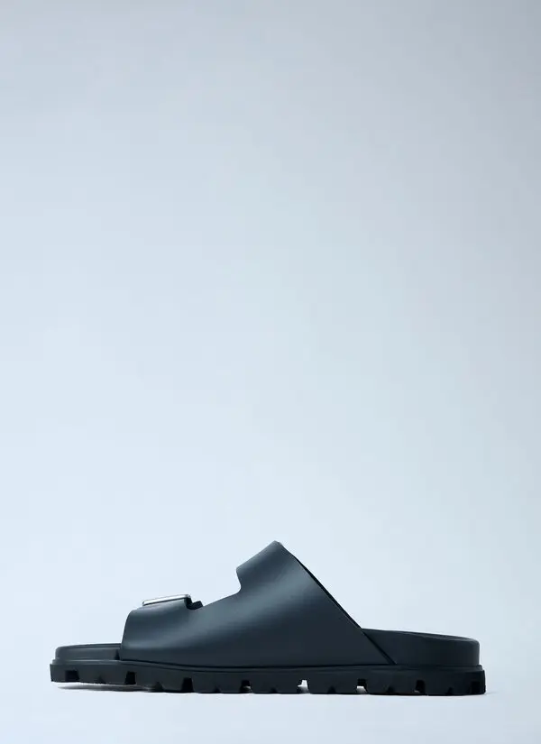 Prada Rubber Slides - Black