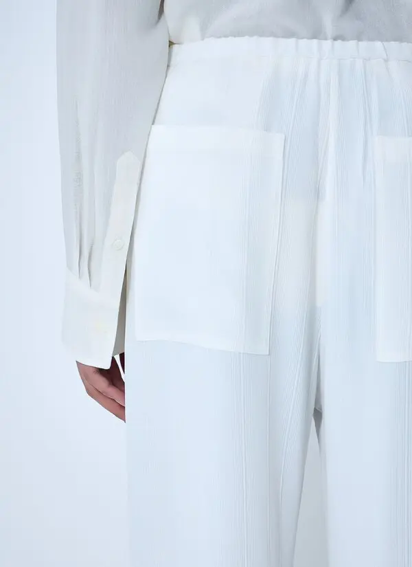 TOTEME Wide-leg Trousers With Drawstring Waist - White