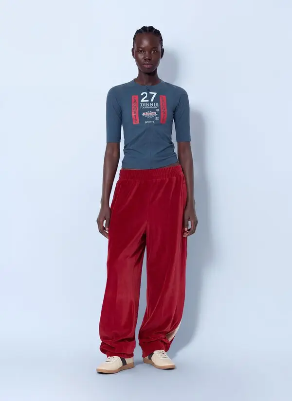 Lacoste Runway Loose Fit Velour Joggers