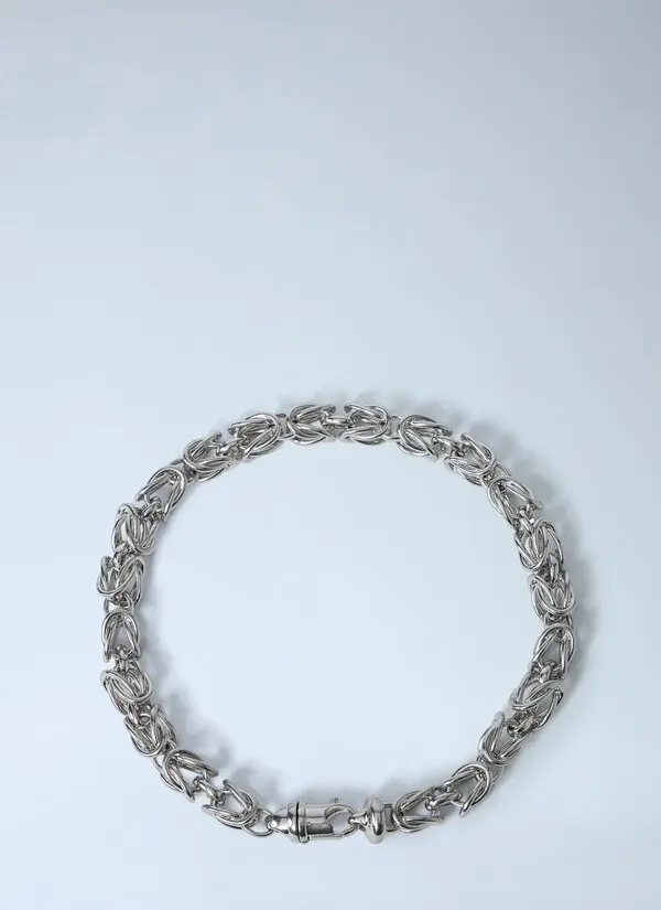 TOTEME Byzantine Link Statement Collar Necklace - Silver