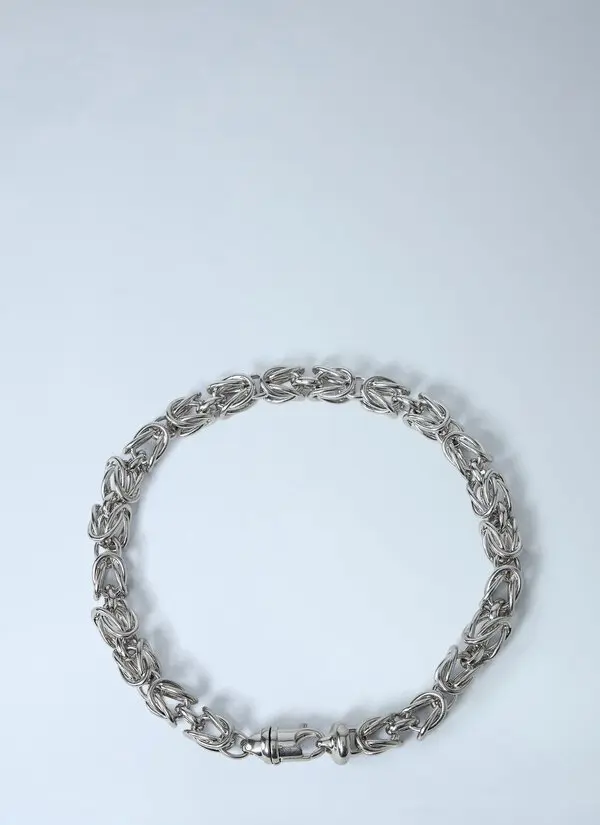 TOTEME Byzantine Link Statement Collar Necklace - Silver