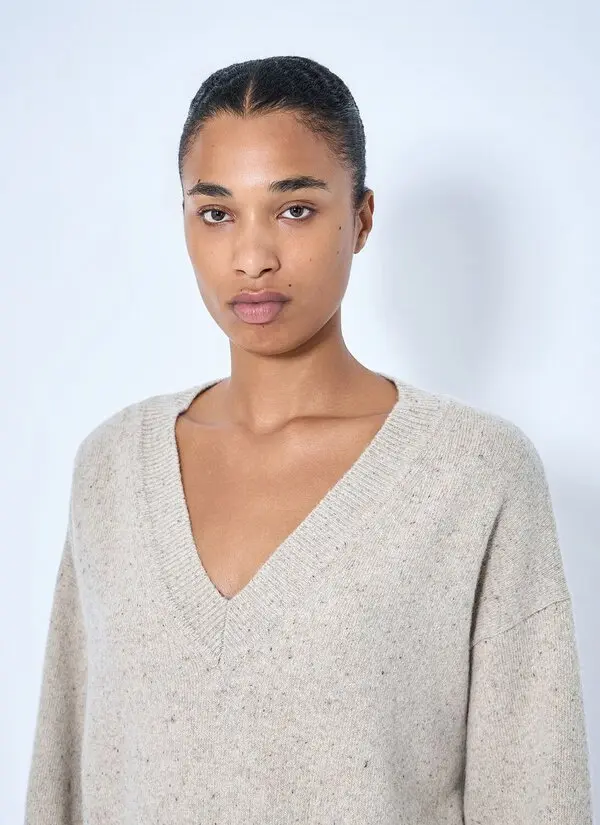 RÓHE Classic Mouliné Jumper - Beige