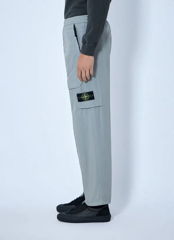 Stone Island Cargo Trousers With Elasticated Waistband
