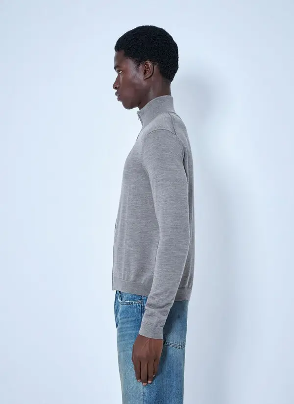 Acne Studios Zip-up Bow Logo Cardigan