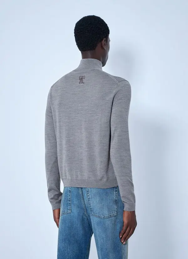 Acne Studios Zip-up Bow Logo Cardigan