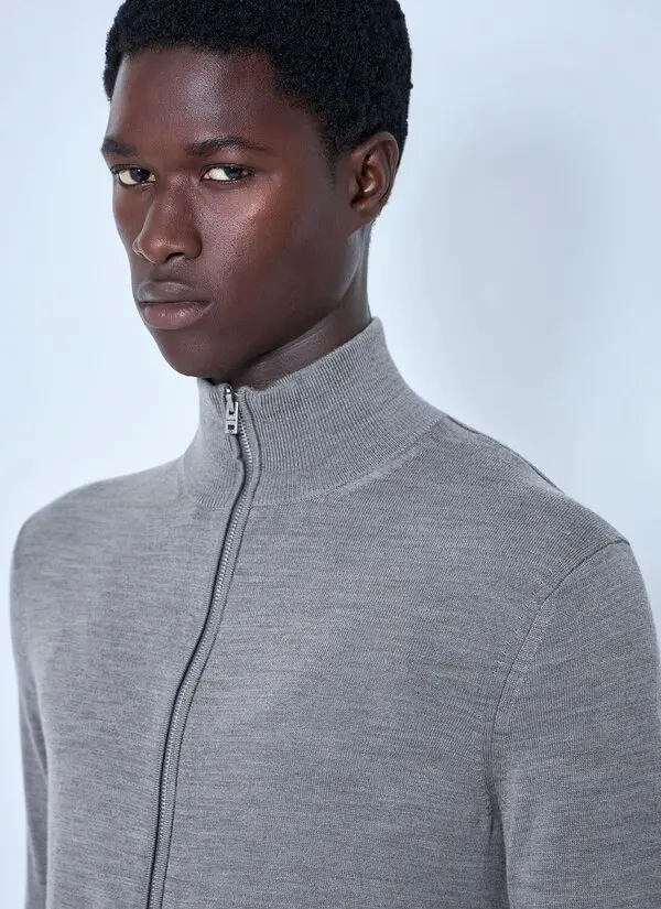 Acne Studios Zip-up Bow Logo Cardigan