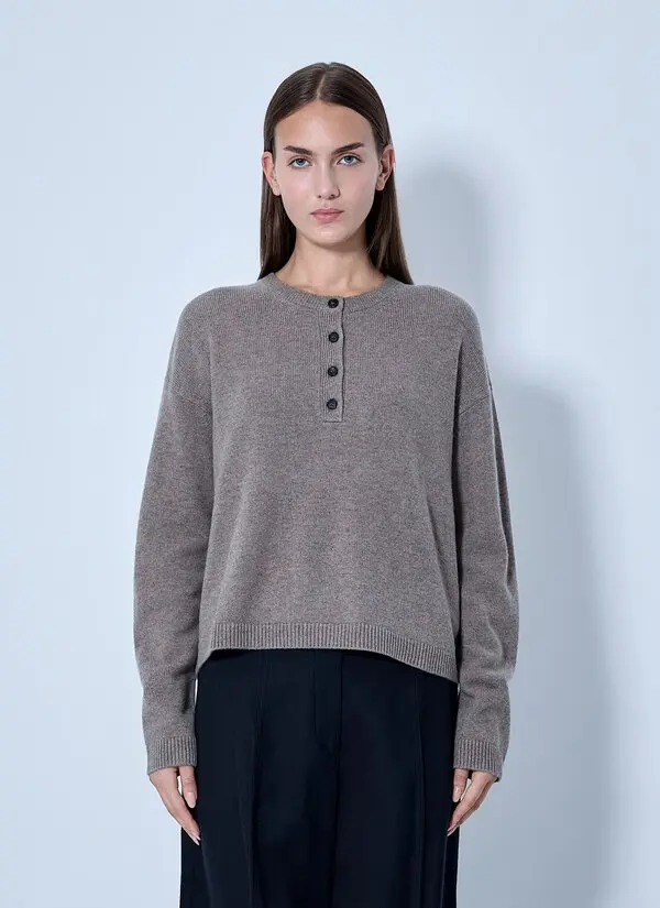 Max Mara Button Placket Knit Sweater