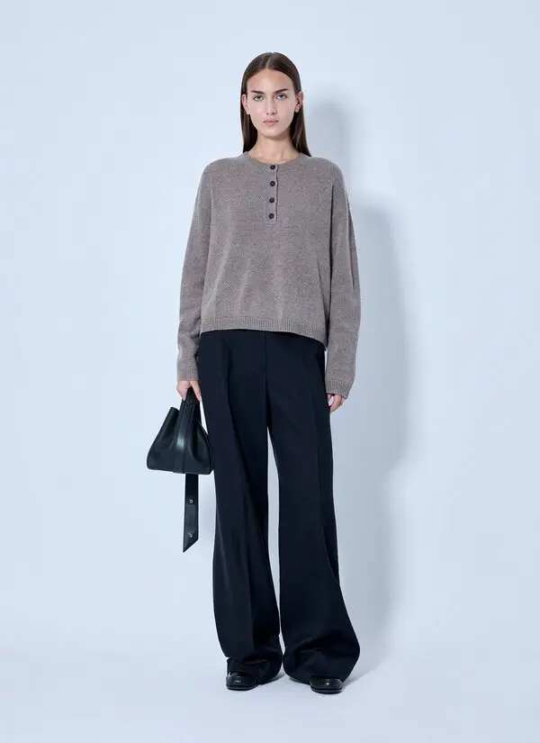 Max Mara Button Placket Knit Sweater