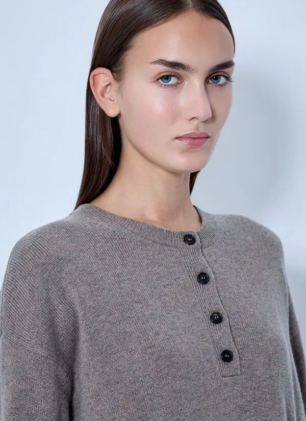 Max Mara Button Placket Knit Sweater