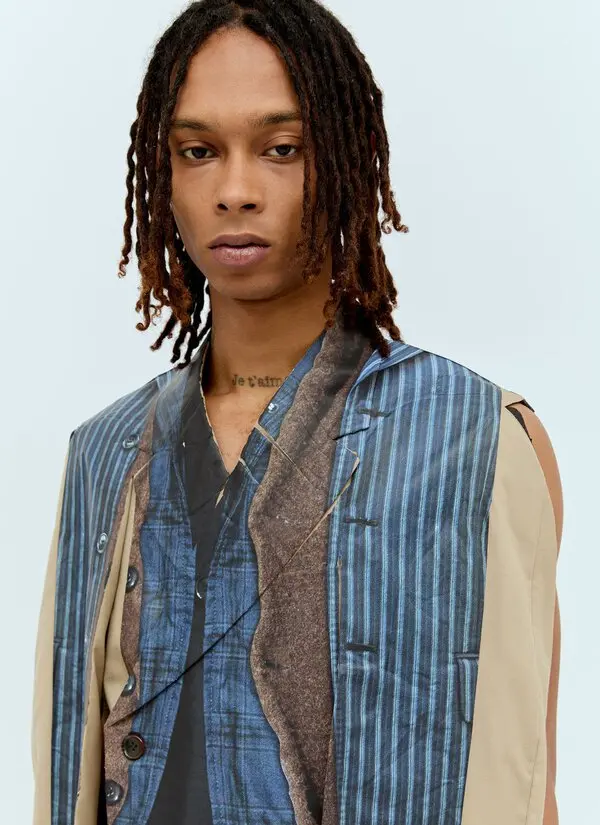 Comme Des Garçons Printed Double-breasted Blazer
