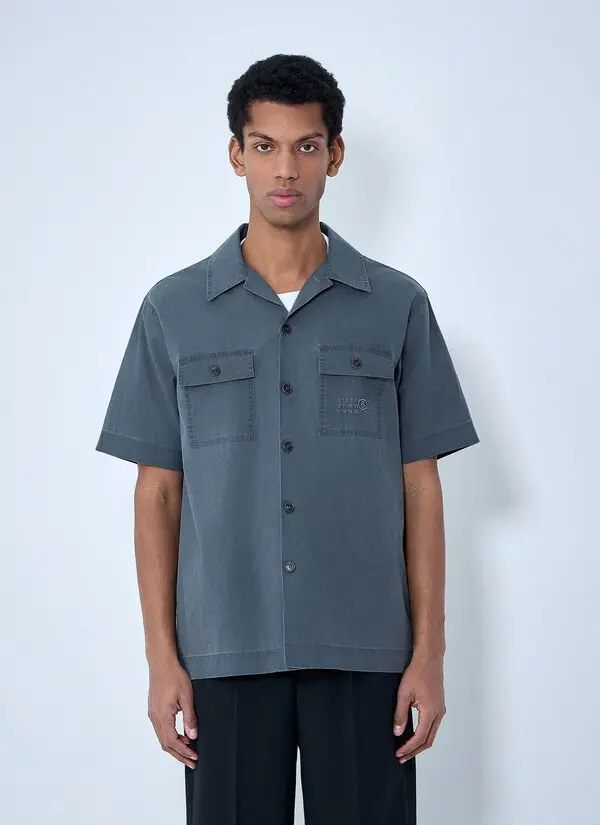 MAISON MARGIELA Button-down Utility Shirt - Grey