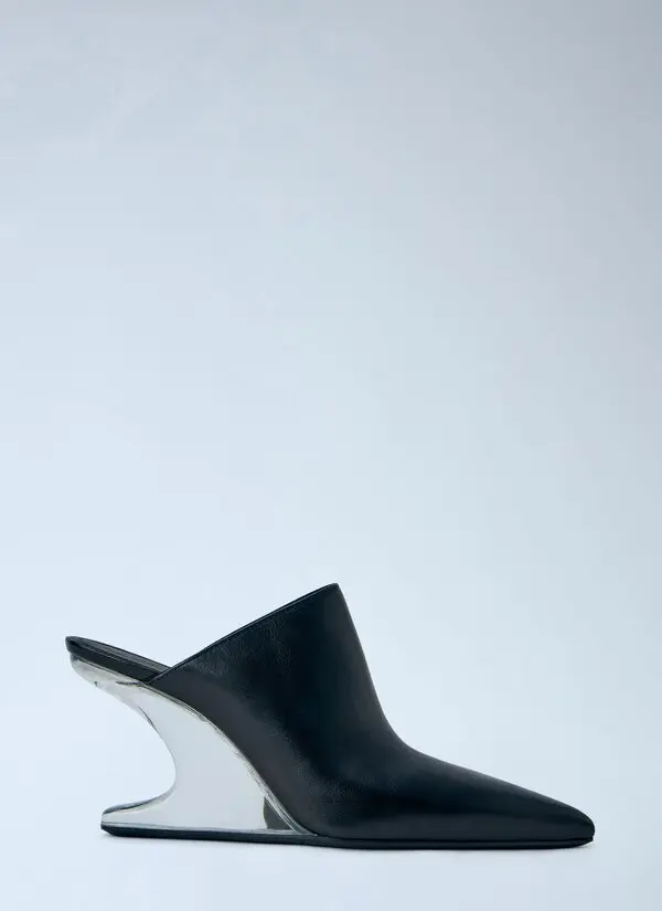 Rick Owens Cantilever 8 Sabot Sharp Mules - Black