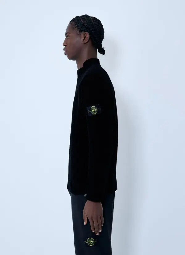 Stone Island Logo Patch Sweater - Black