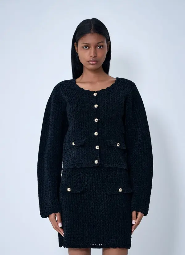 GANNI Crochet Cardigan