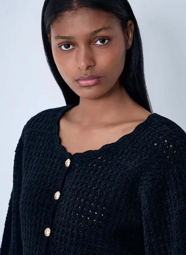 GANNI Crochet Cardigan