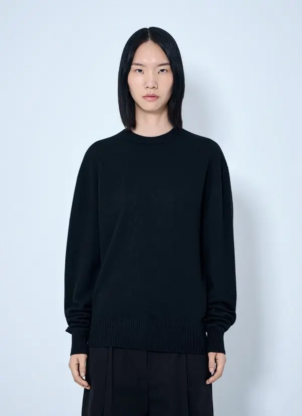 TOTEME Classic Cashmere Crew Knit - Black